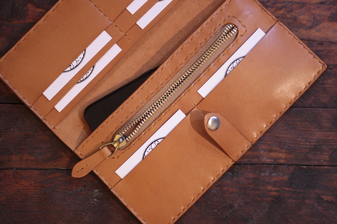 Leather Long Wallet | Travel Wallet - Passport Wallet - Credit Card ...