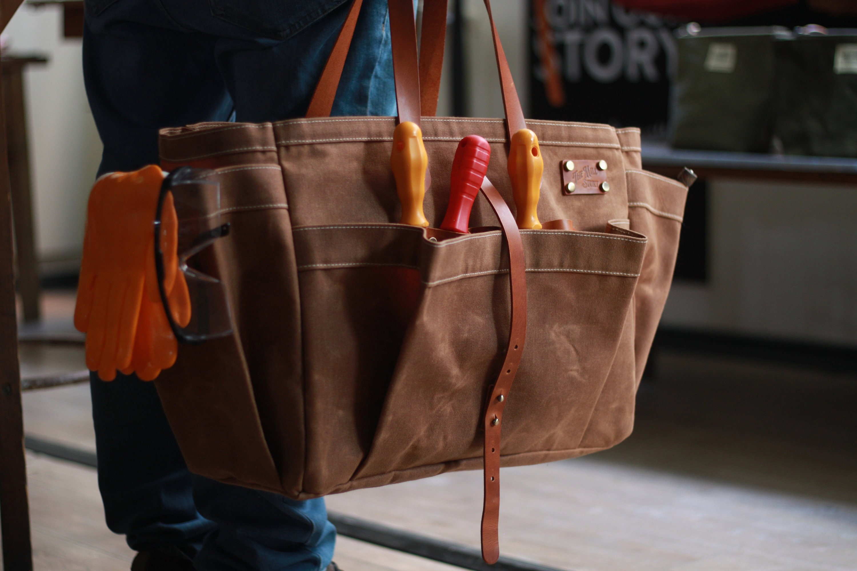 Waxed Canvas Tool Bag - Etsy