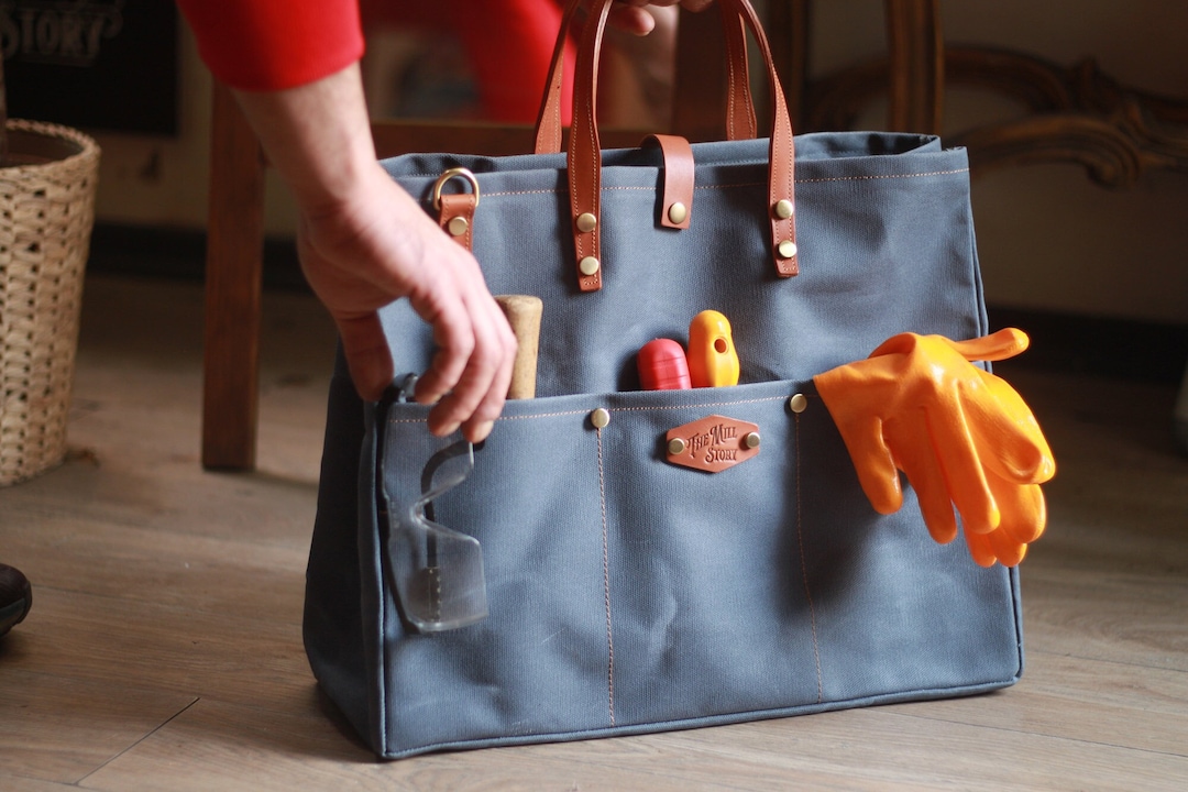 Waxed Canvas Tool Bag | Tool Organizer - Storage Bag - Craftsman Tool ...
