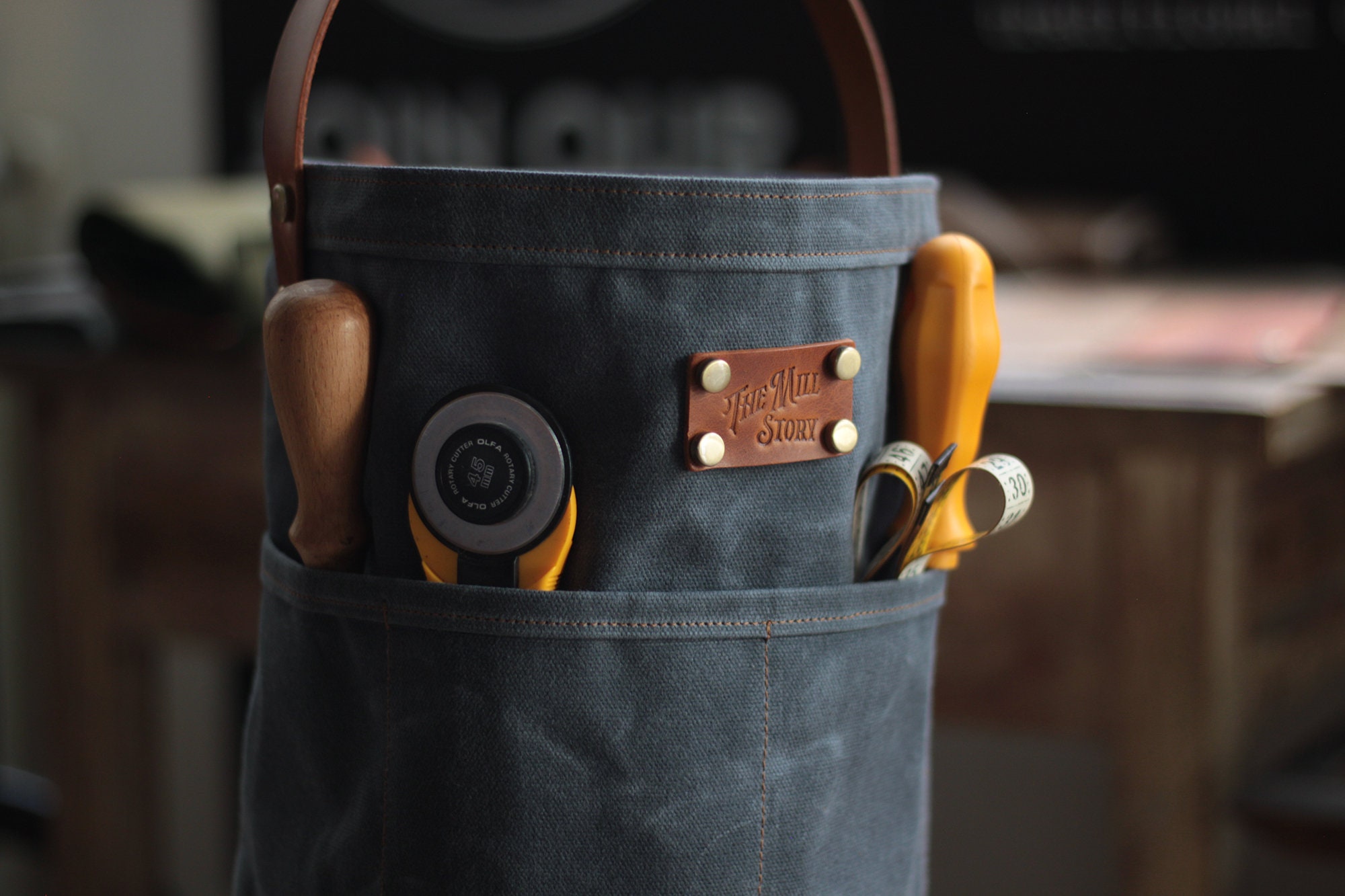 Waxed Canvas Tool Bag | Tool Organizer - Storage Bag - Craftsman Tool ...