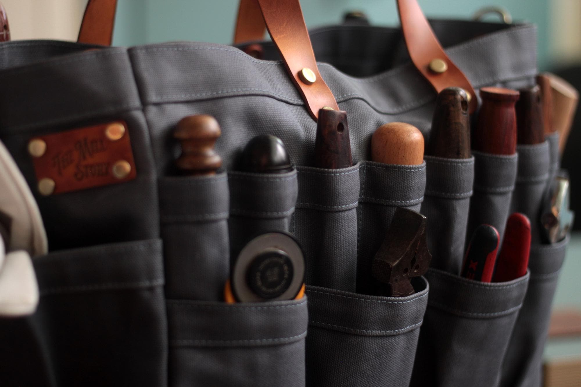 Waxed Canvas Tool Bag | Tool Organizer - Storage Bag - Craftsman Tool ...