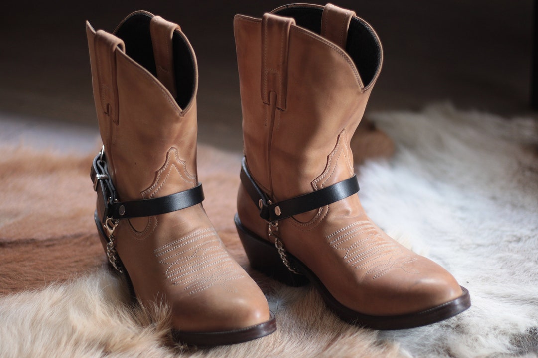 Leather Boot Strap Chain ***pair*** Cowboy & Classic Boot Straps - Boot ...