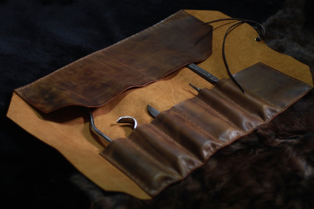 Leather Tool Roll | Leather Tool Bag - Tool Pouch - Tool Bag - Leather ...