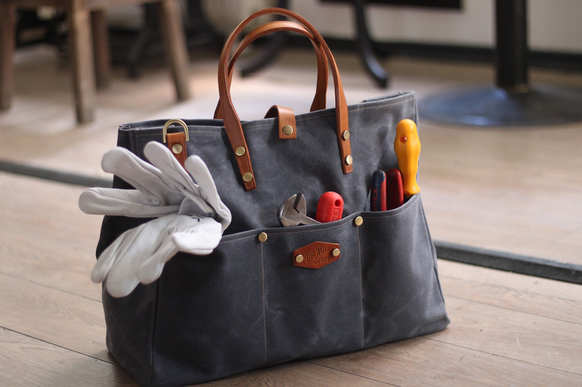 Waxed Canvas Tool Bag - Etsy
