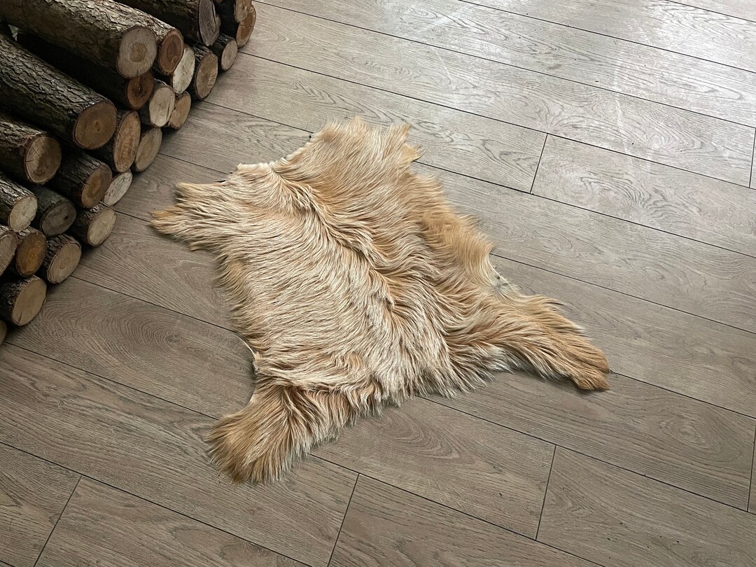 Natural Goat Hide | Genuine Goat Fur - Leather Rug - Soft Goatskin ...