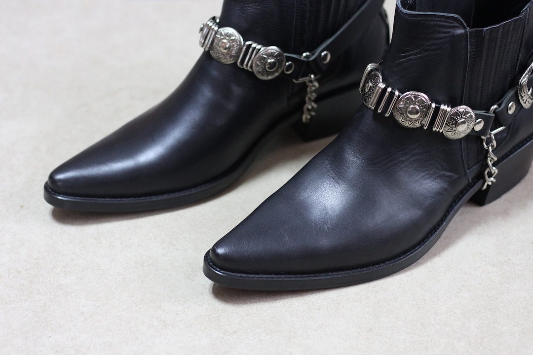 Leather Boot Strap Chain ***pair*** Cowboy & Classic Boot Straps - Boot ...