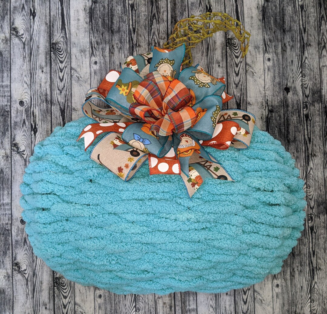 Cute Teal Pumpkin Wreath, Thanksgiving Wreath, Fall Wreaths for Front ...