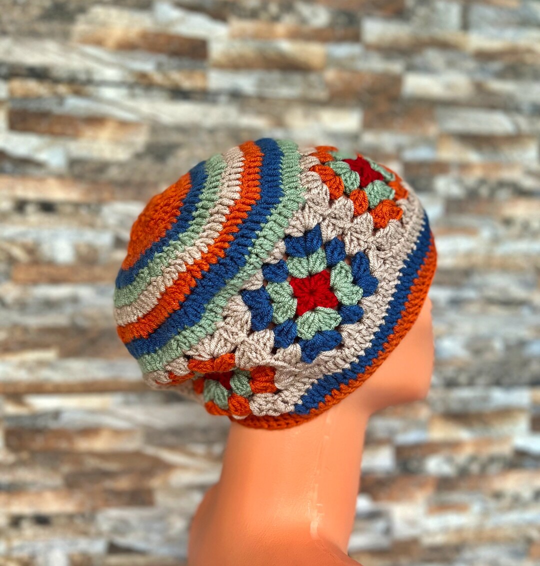 Crochet Granny Square Hat and Scarf Handmade Granny Square - Etsy