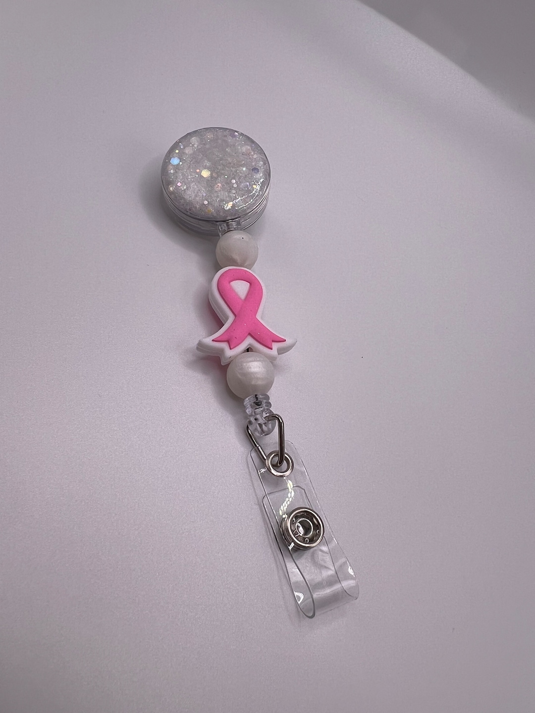 Breast Cancer Awareness Ribbon Badge Reel - Etsy