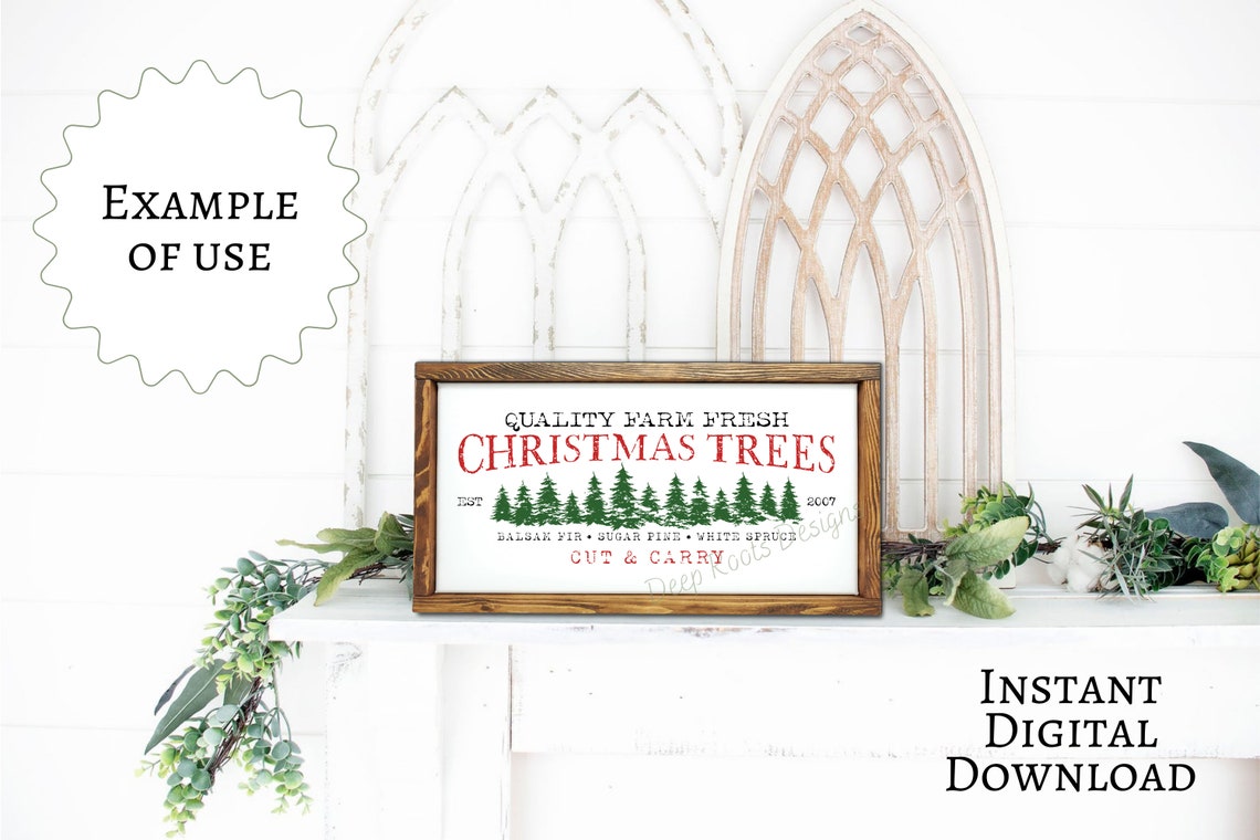 Christmas Tree Sign SVG, PNG Quality Farm Fresh Christmas Trees DIY ...