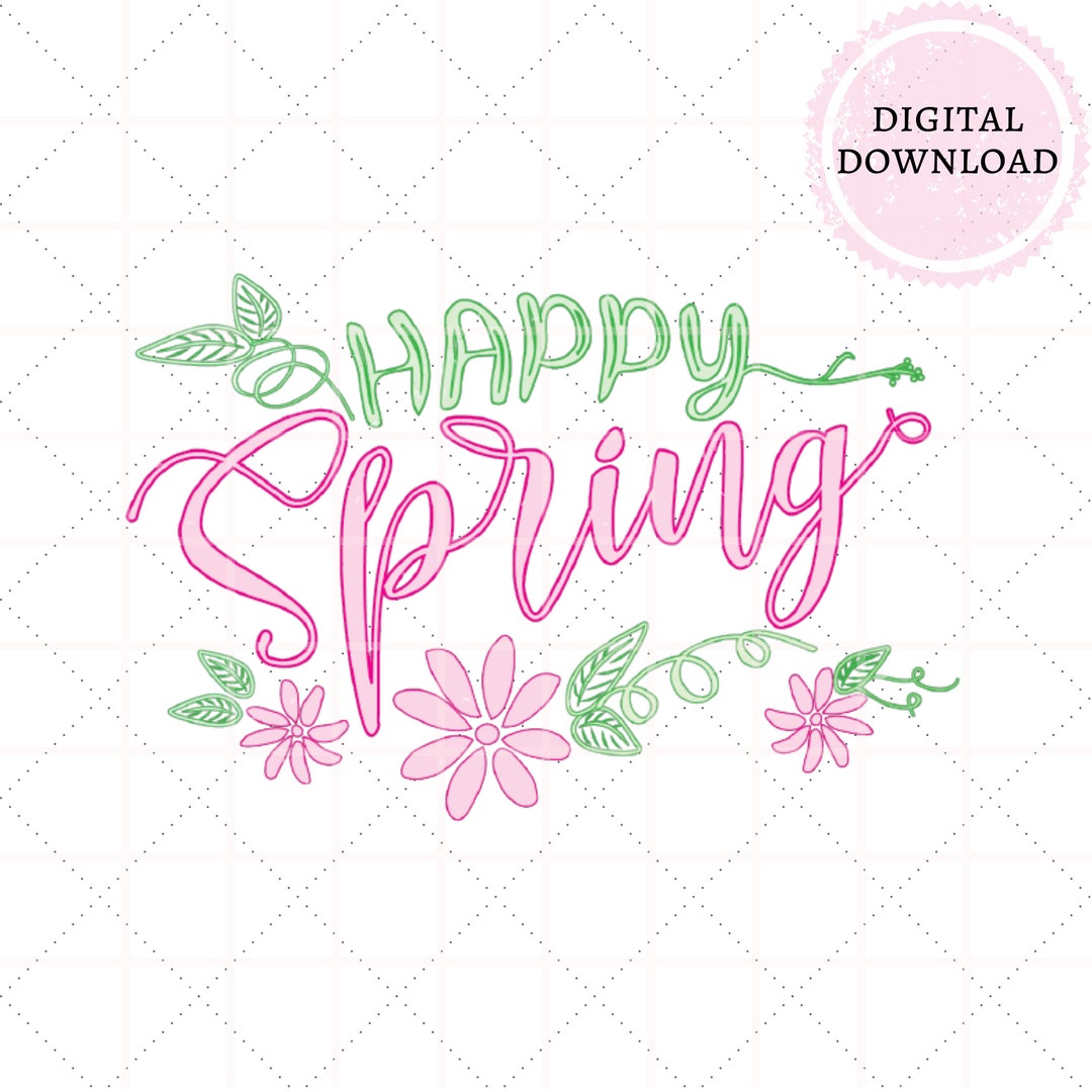 DIGITAL: Happy Spring SVG | Pastel Colors | Farmhouse Wreath Sign ...