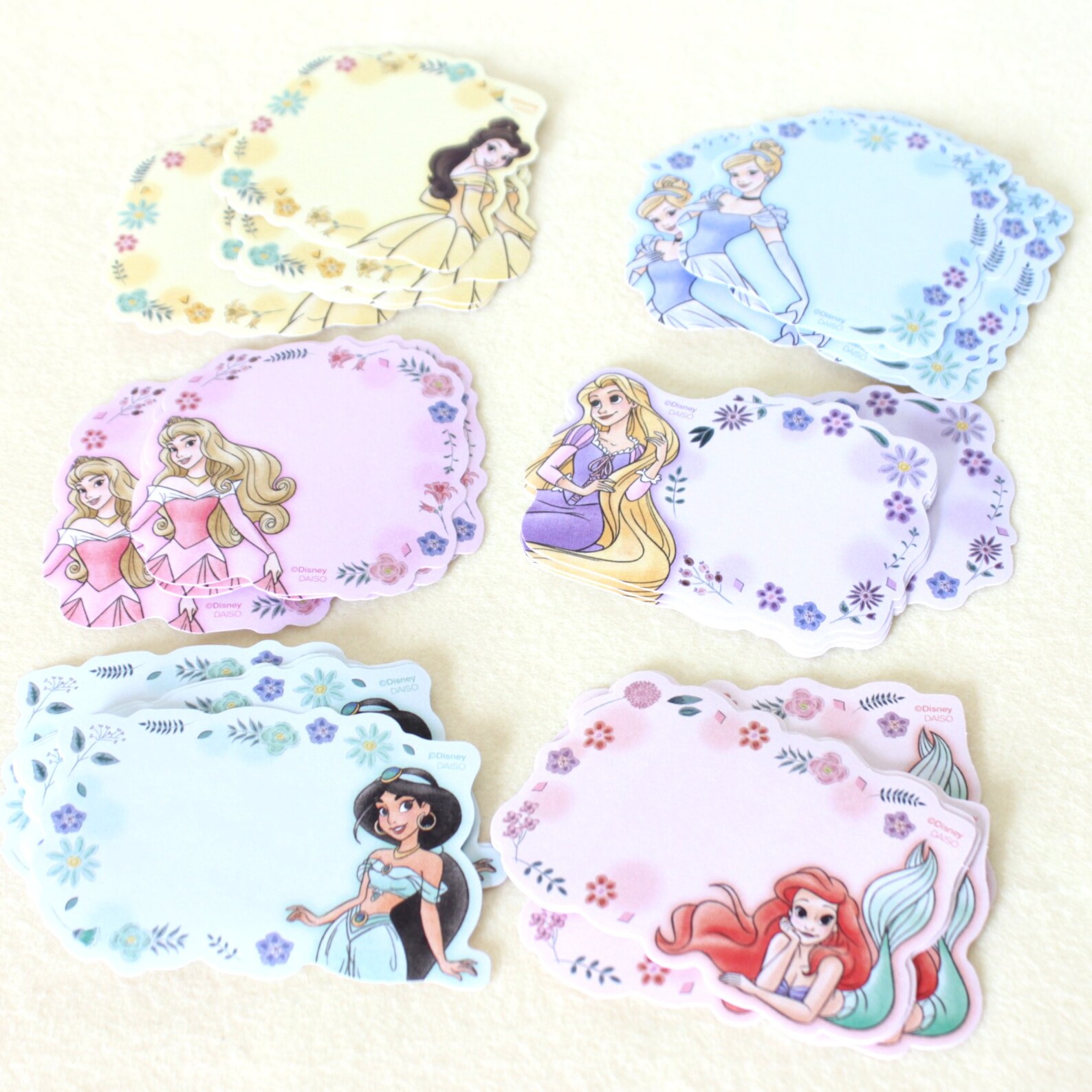 Disney Princess 6 Different Design Name Tag Flake Sticker | Etsy