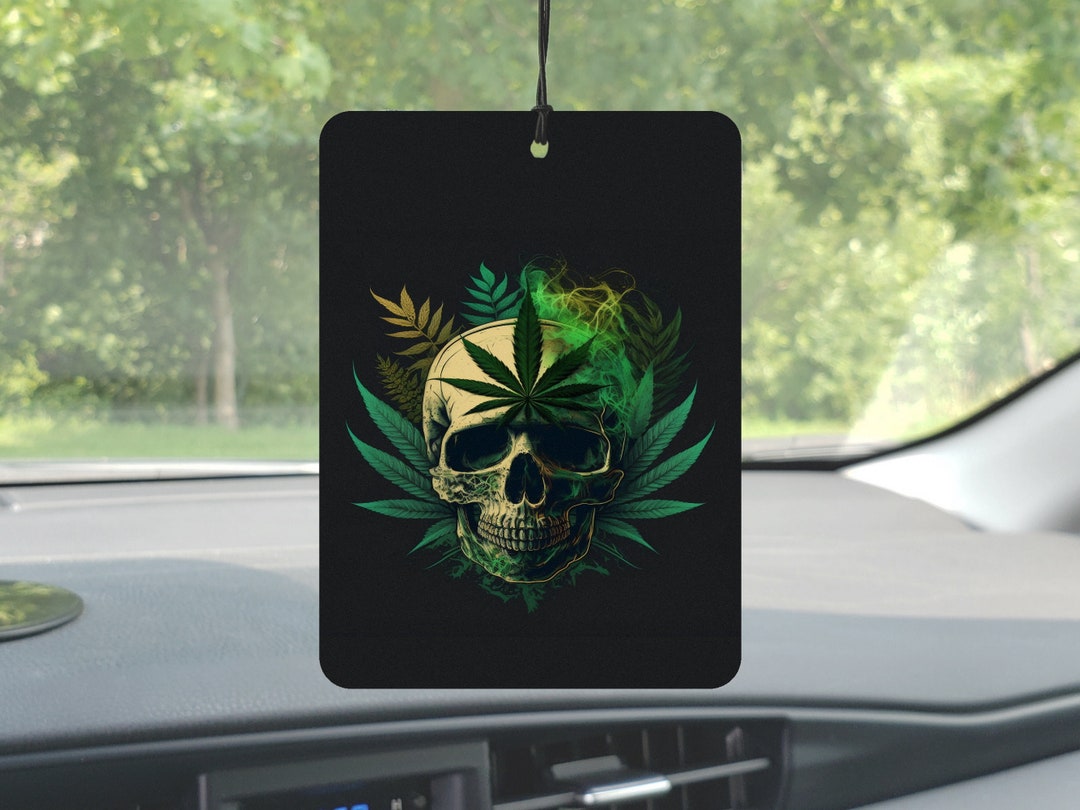 Weed Skull Car Air Freshener, Car Accessories for Men, Cannabis Lover ...