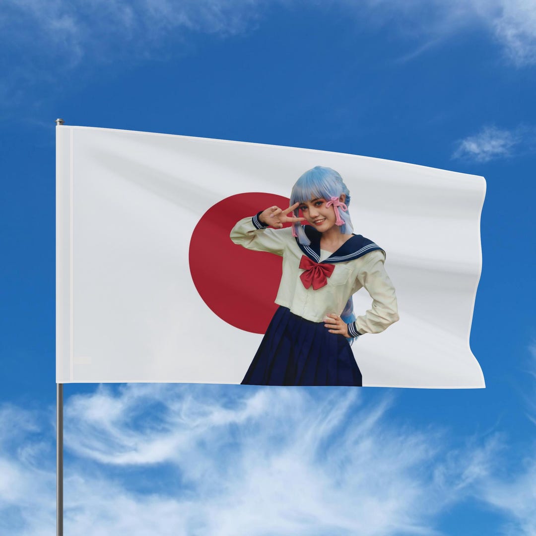 Japan Flag Custom, Jpop Merch, Personalized Flag, Photo Wall Decor ...