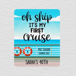 First Cruise Magnet, Personalized Cruise Door Magnets, Custom Cruise ...