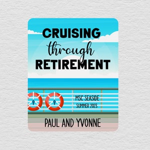 Cruising Through Retirement, Retirement Cruise Door Magnet ...