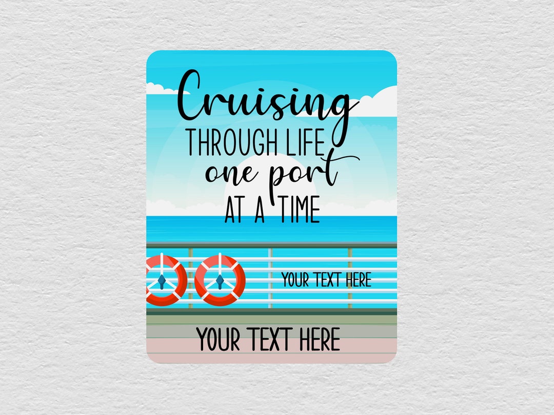 Cruising Through Life, Personalized Cruise Door Magnets, Custom Cruise ...