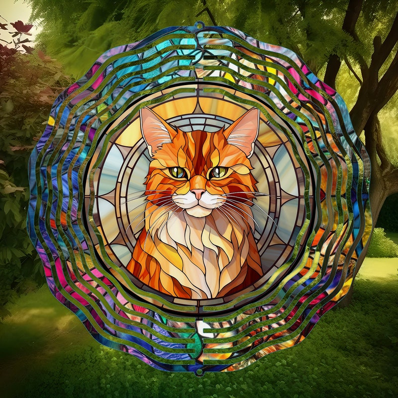 Ginger Glass Cat - Etsy
