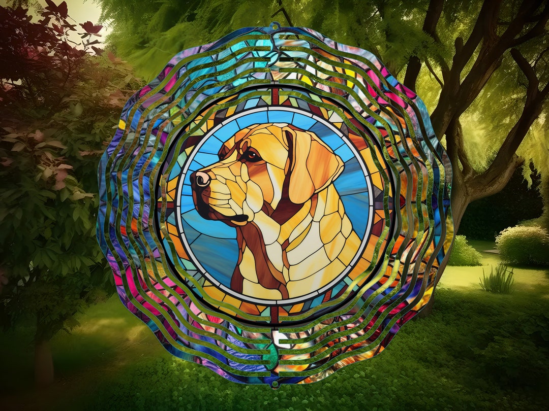 Labrador Wind Spinner, Dog Yard Decor, Outdoor Garden Decor, Deck Decor ...