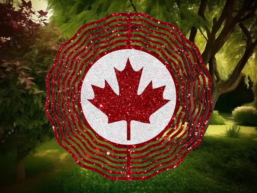 Canadian Flag Wind Spinner, Yard Decor, Outdoor Garden Decor, Canada ...