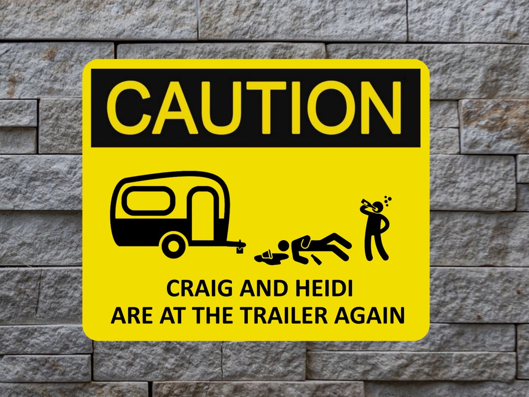 Custom Camping Sign, Drunk Camper, Funny Metal Signs, Trailer Decor ...