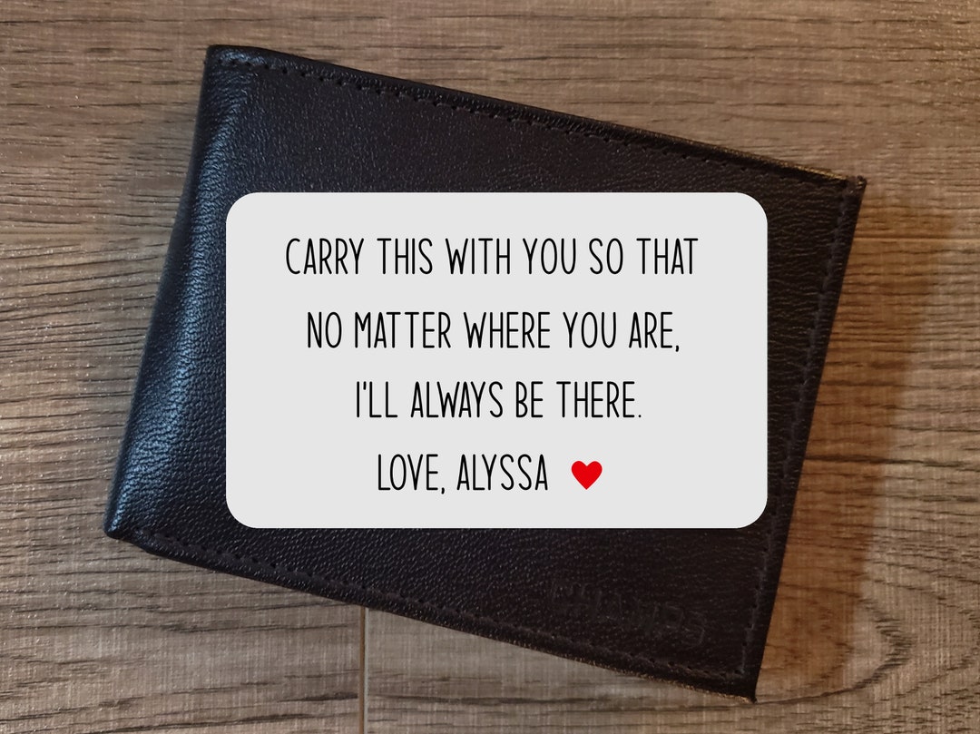 Personalized Wallet Card, Custom Wallet Insert, Aluminum Gift, Long ...