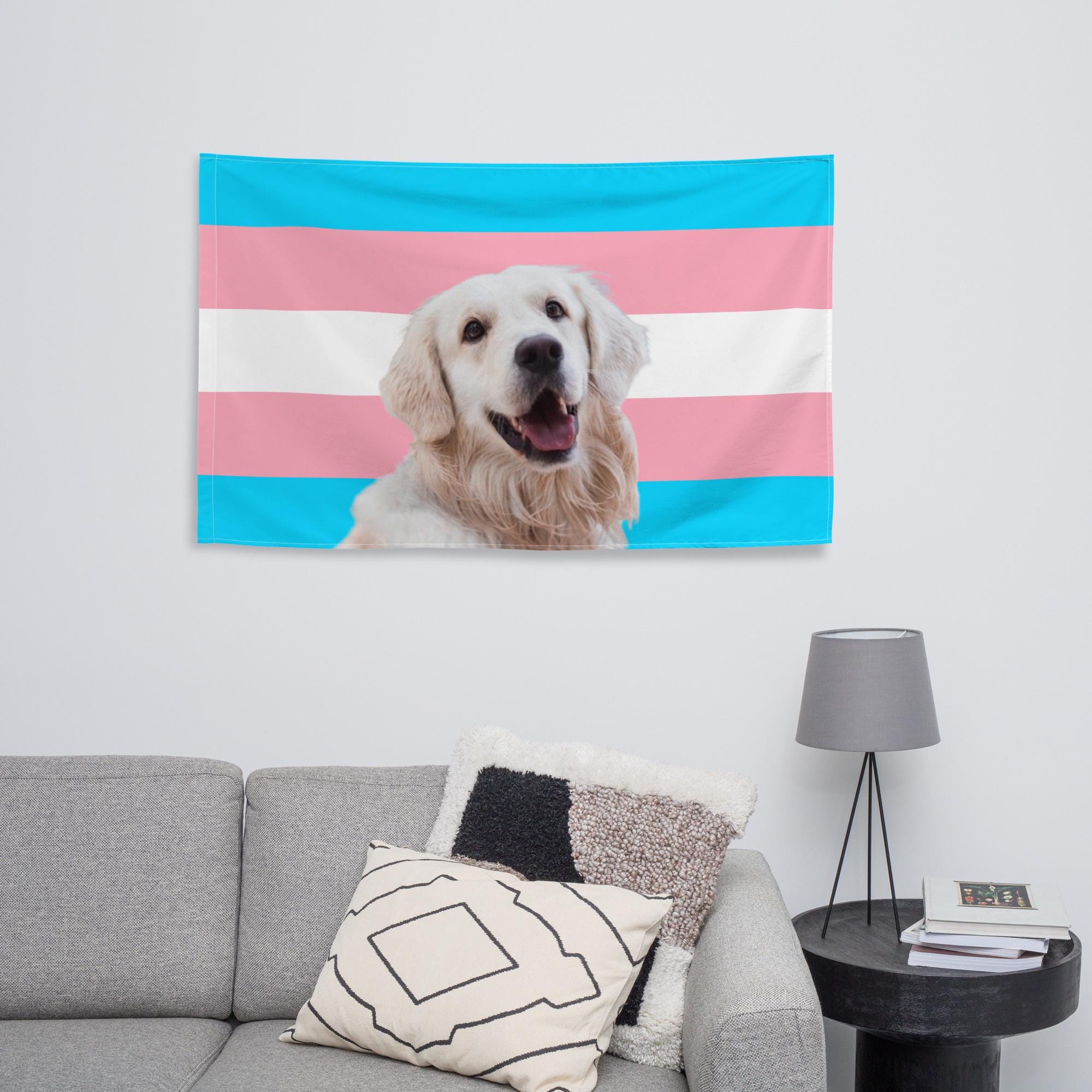 Custom Transgender Flag, LGBTQ Decor, Inclusive Flag, Flag Wall Art ...