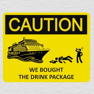 Drink Package Magnet, Funny Cruise Door Magnet, Cruise Door Decorations ...