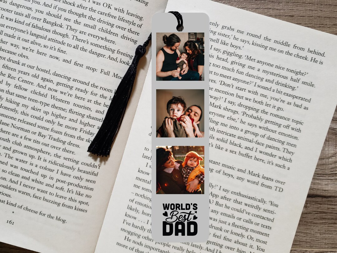 Dad Bookmark, Metal Bookmark, Personalized Picture Gift, Custom Reading ...