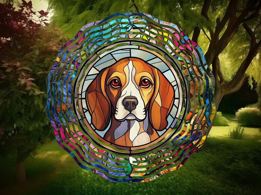 Beagle Wind Spinner, Dog Yard Decor, Outdoor Garden Decor, Deck Decor ...