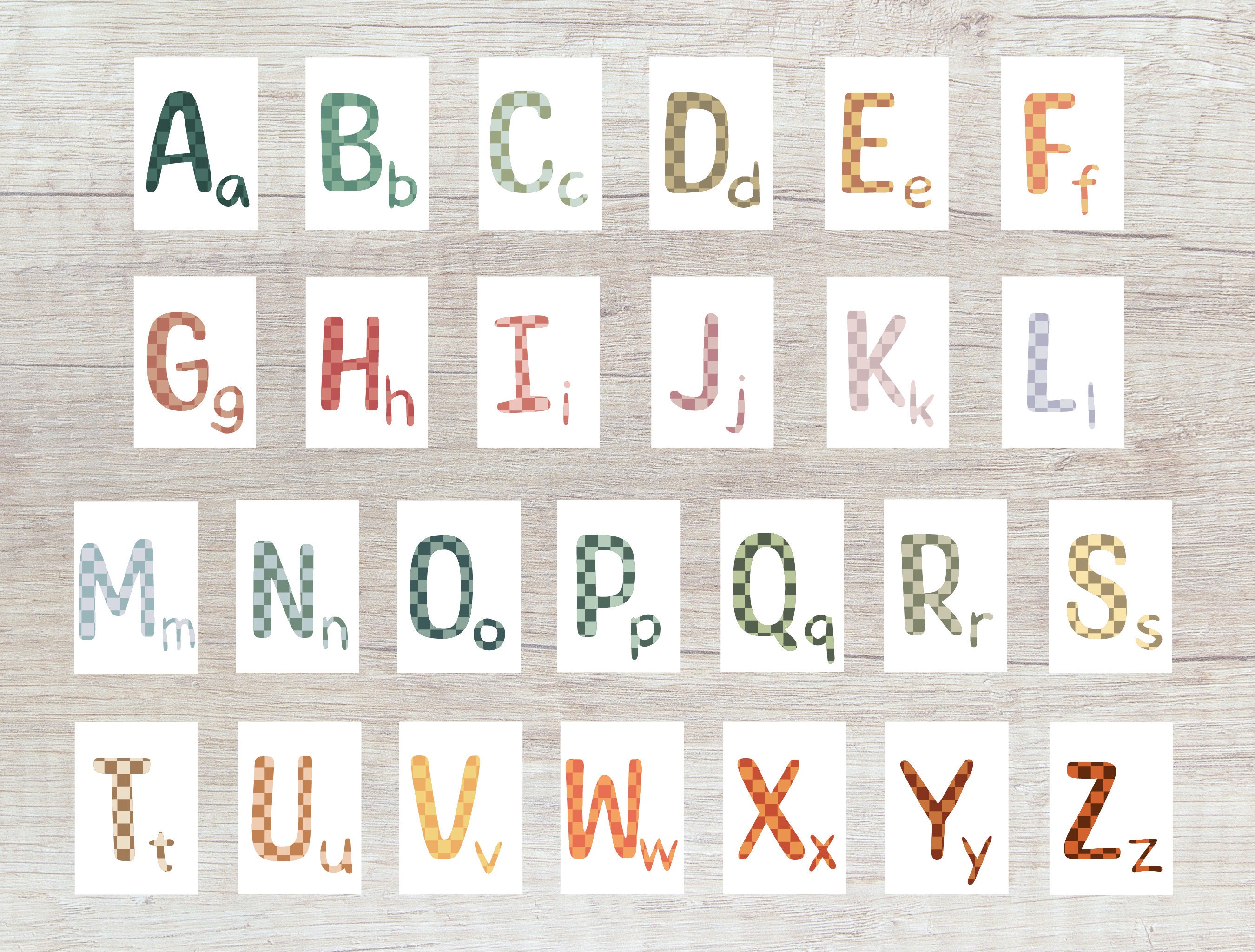 Alphabet Flash Cards for Kids Printable Educational Flash Cards ...