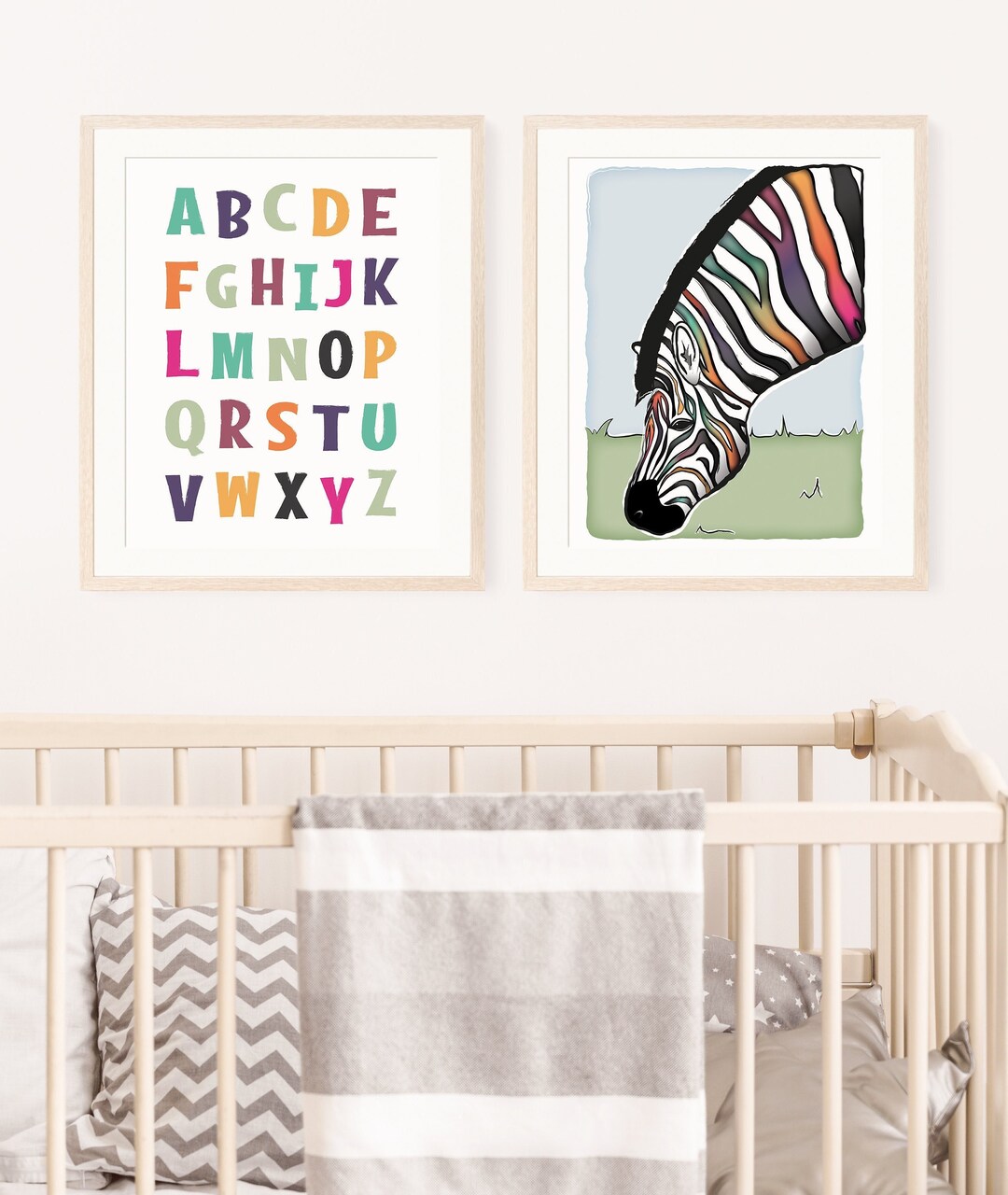 Zebra Poster | Nursery Alphabet Print | Nursery Safari Wall Art ...