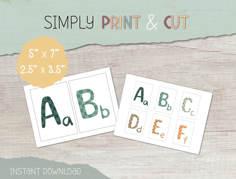 Alphabet Flash Cards for Kids Printable Educational Flash Cards ...