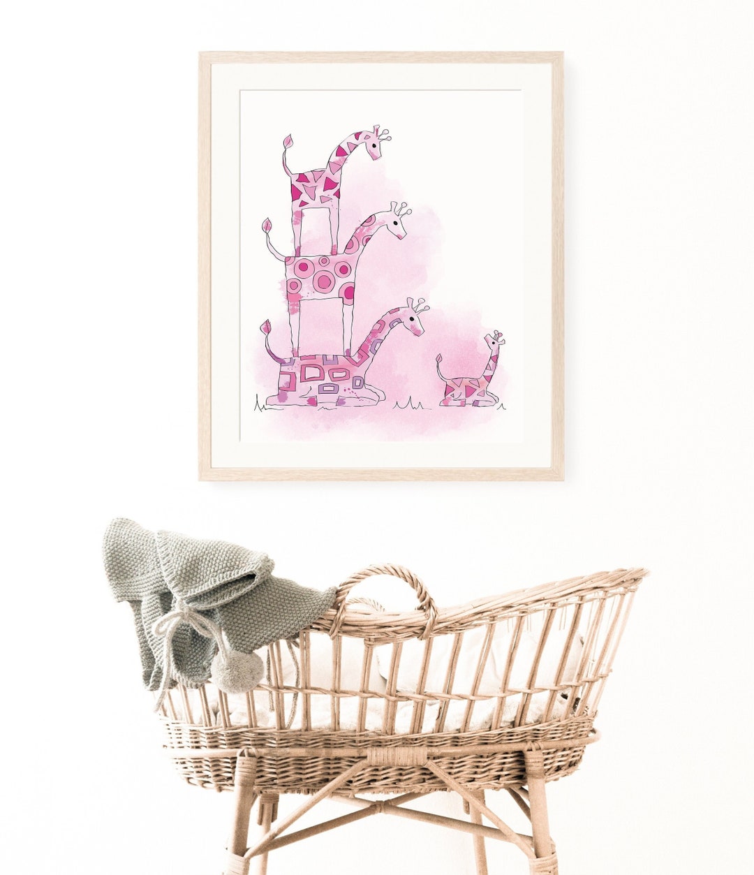 Baby Giraffe Print | Safari Nursery Wall Art | Girl Nursery Decor ...