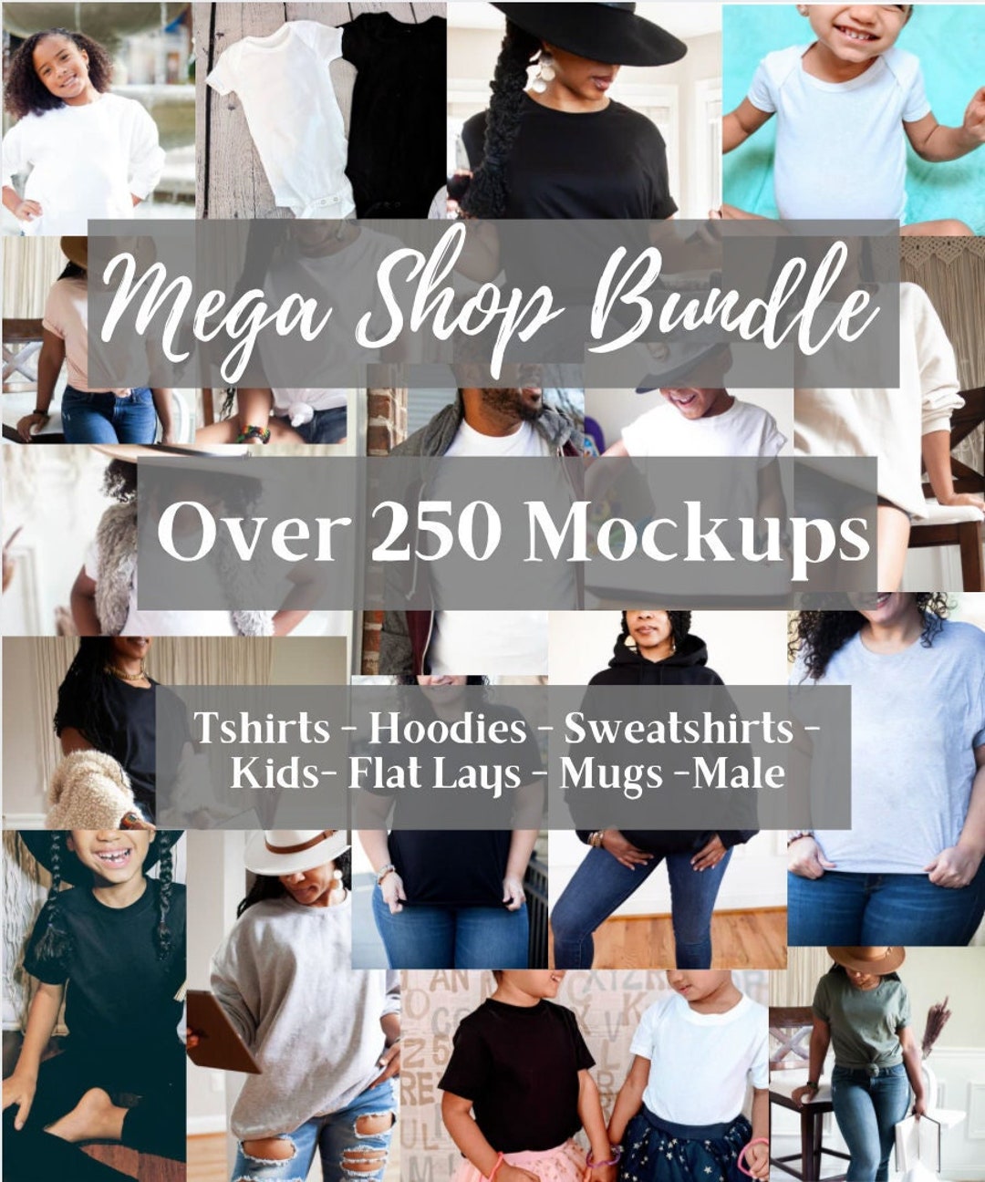 Mega Mockup Bundle 250 Mockups Bella Canvas Tshirt Bundle Gildan Mockup ...