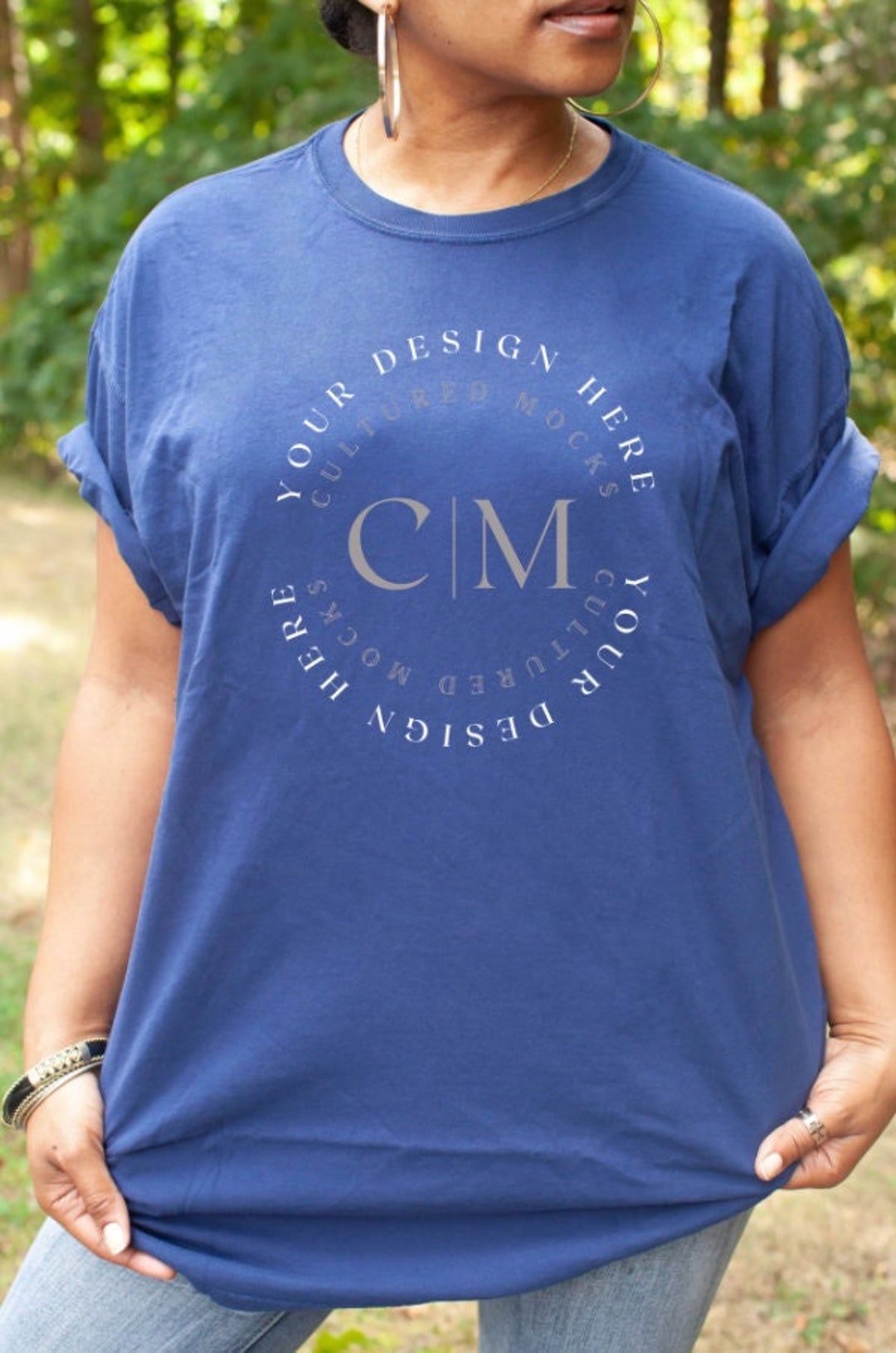 Comfort Colors Periwinkle Tshirt Mockup C1717 Periwinkle Shirt Mockup ...