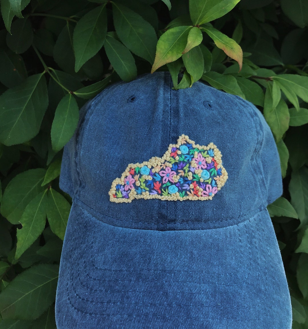 Hand Embroidered State Hat Embroidered Hat Hand - Etsy