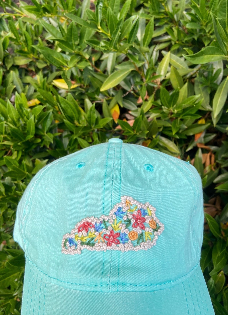 Hand Embroidered State Hat Embroidered Hat Hand - Etsy