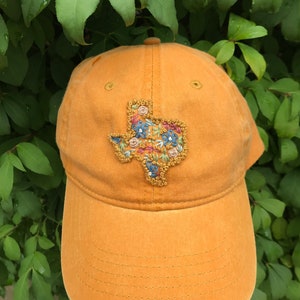 Hand Embroidered State Hat Embroidered Hat Hand - Etsy