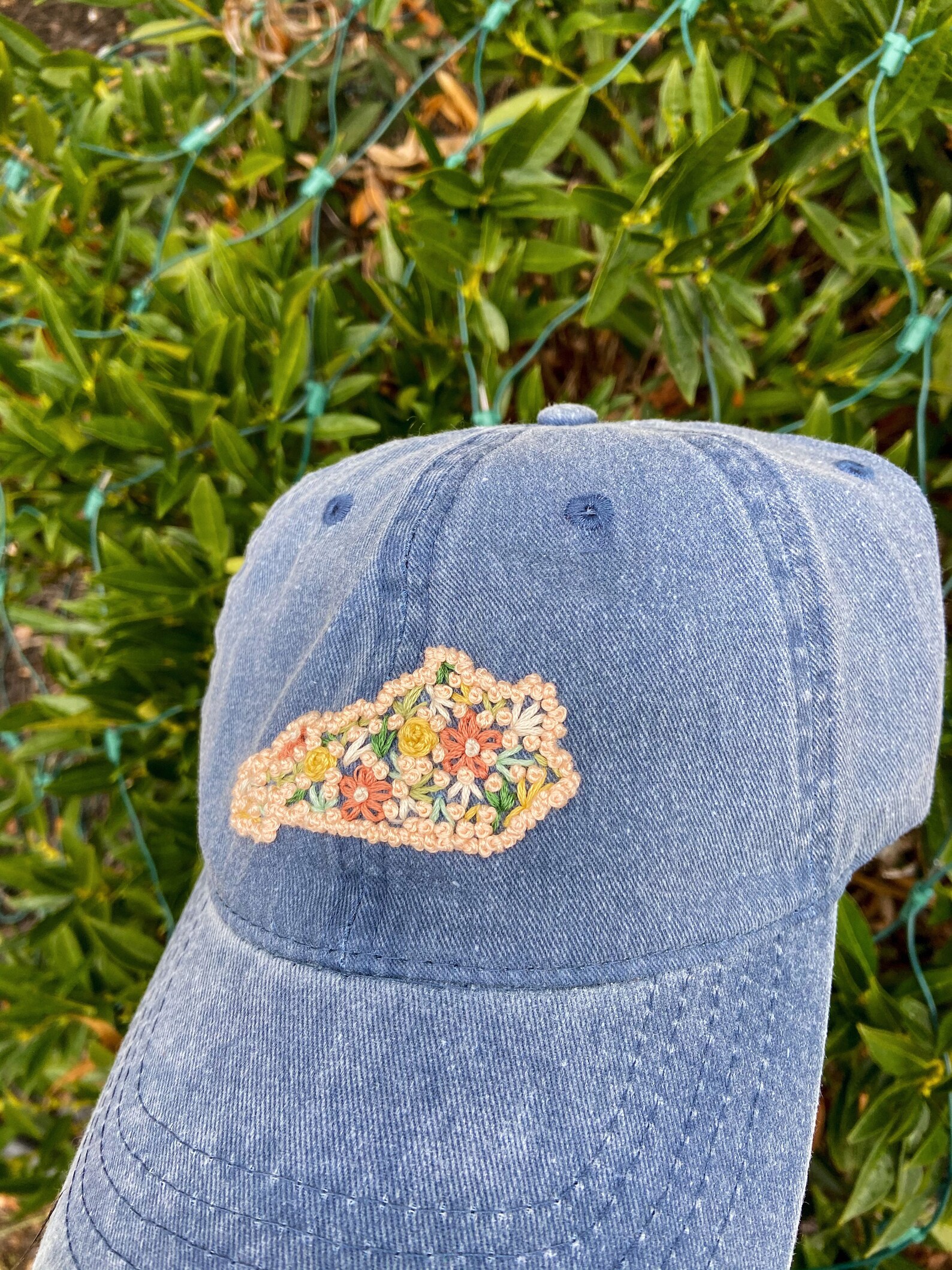 Hand Embroidered State Hat Embroidered Hat Hand - Etsy