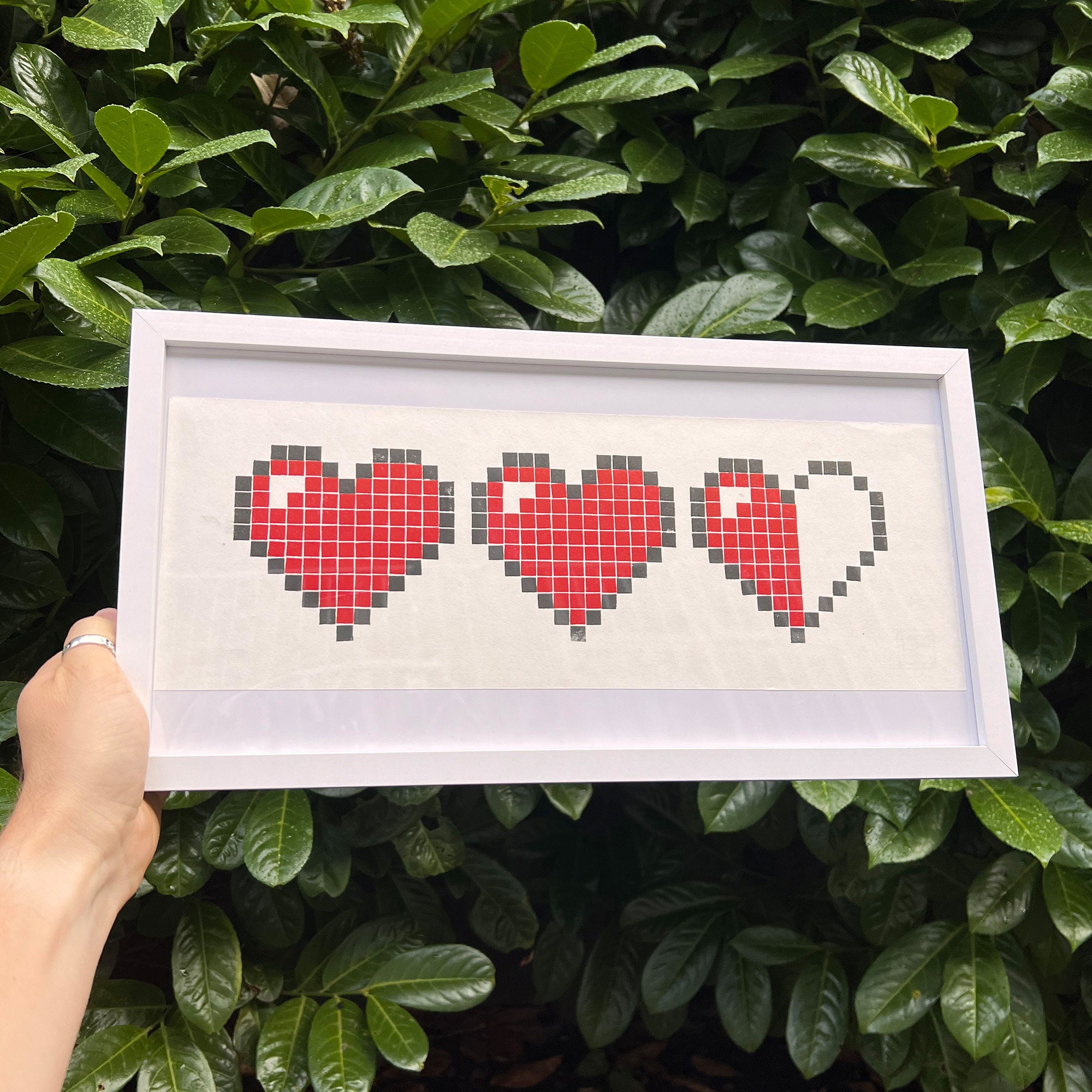 Retro Gaming Life Bar With Hearts Limited Edition Art Prints Gift - Etsy