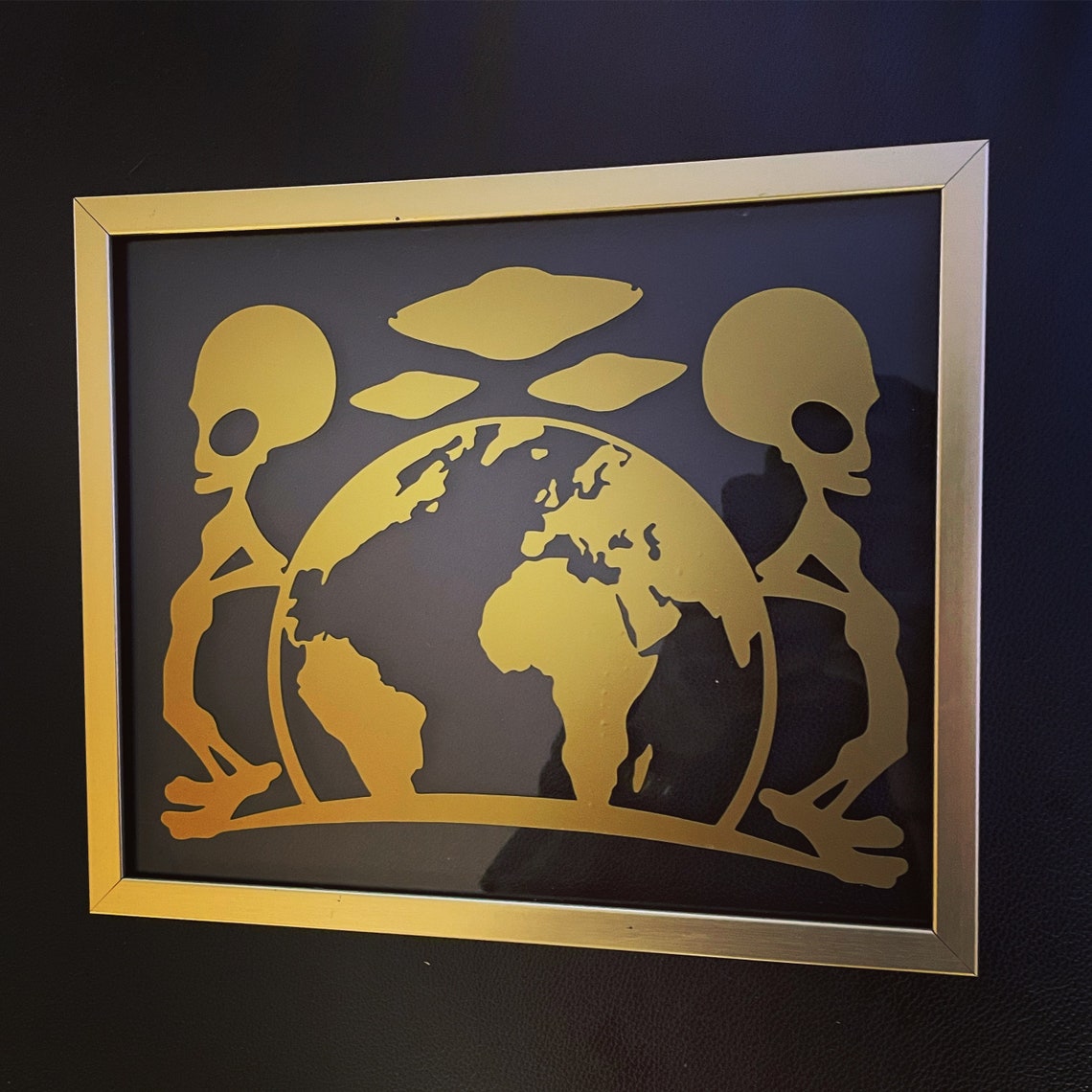 Gold Alien Picture Frame Handmade | Etsy