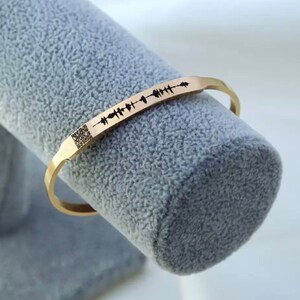 Memorial Bracelet, Loss of Loved One, Scan Bracelet, Soundwave Art Qr ...