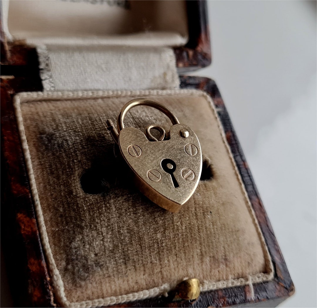 STUNNING Vintage 9ct Gold Heart Padlock. Opens and Closes Smoothly - Etsy