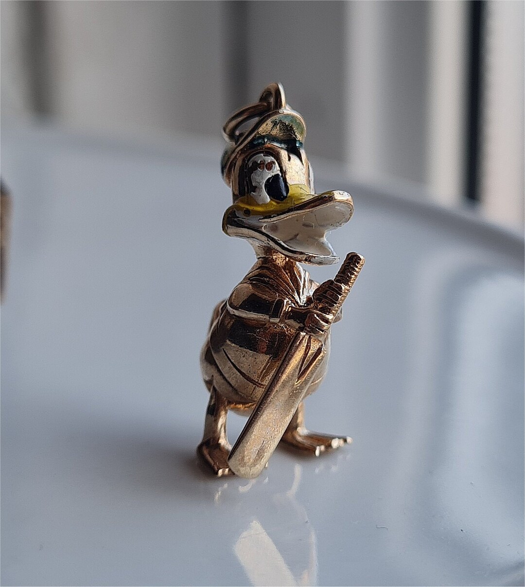 VERY RARE Vintage 9ct Gold Donald Duck With Baseball Bat Charm ...