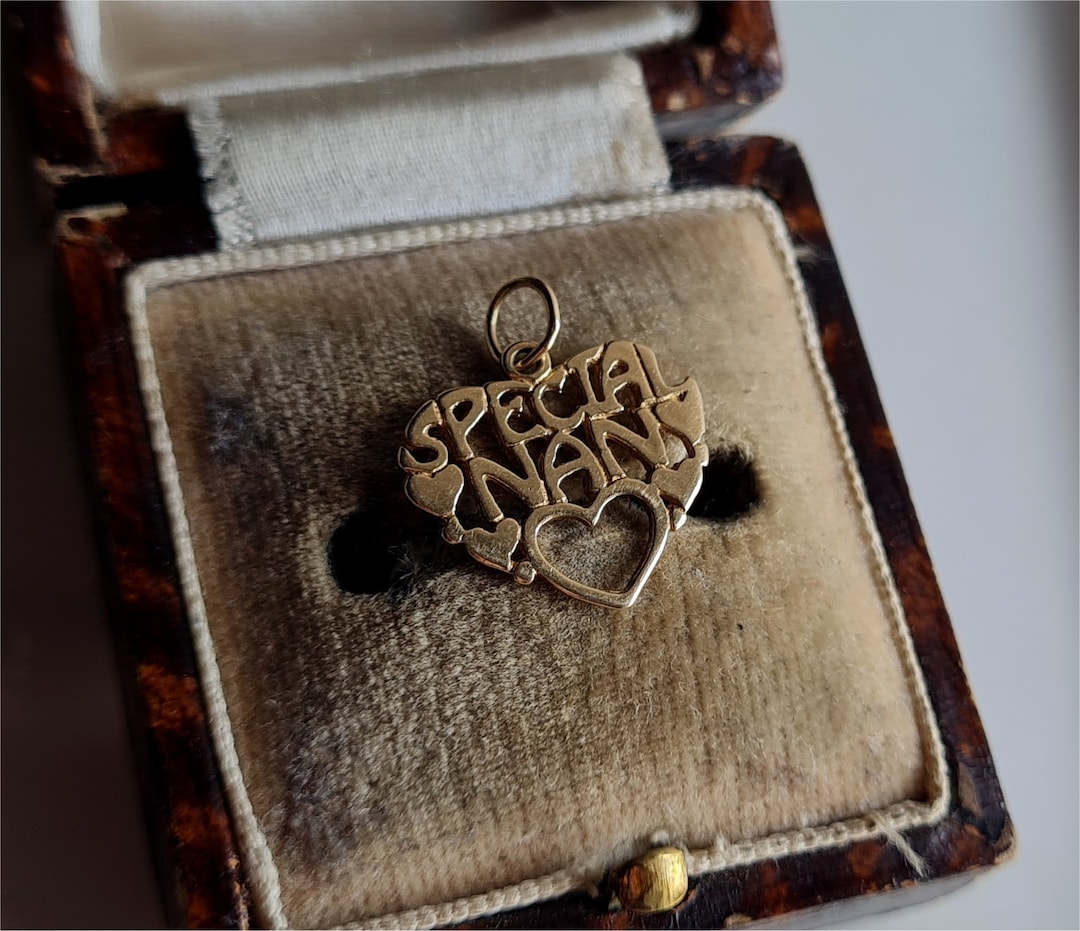 STUNNING Vintage 9ct Gold Nan Charm / Pendant. Fancy Design - Etsy