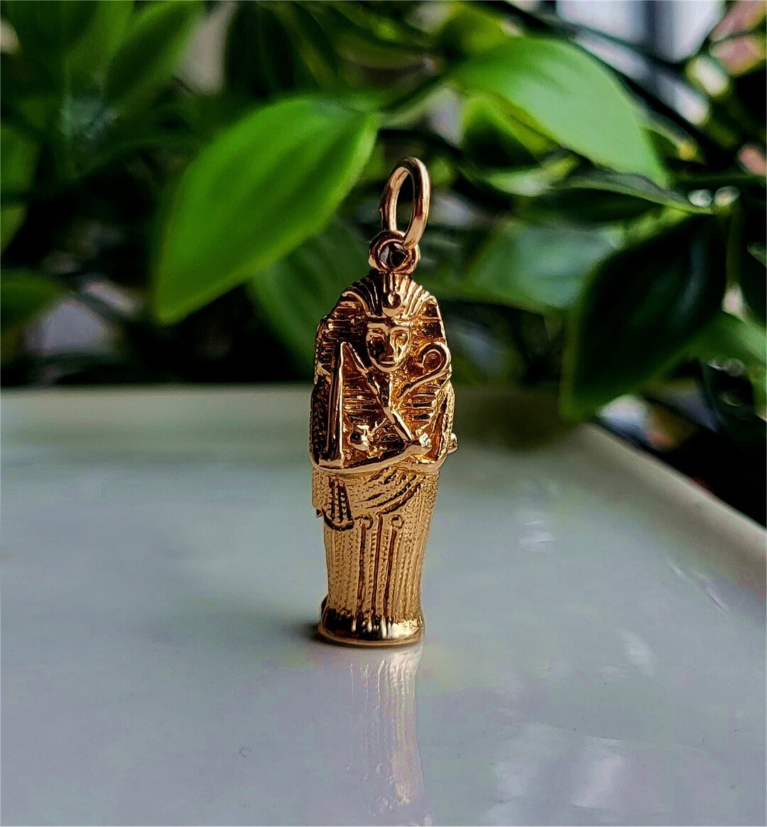 RARE OPENING Vintage 9ct Pharaoh Egyptian Mummy Charm / Pendant. 9ct ...