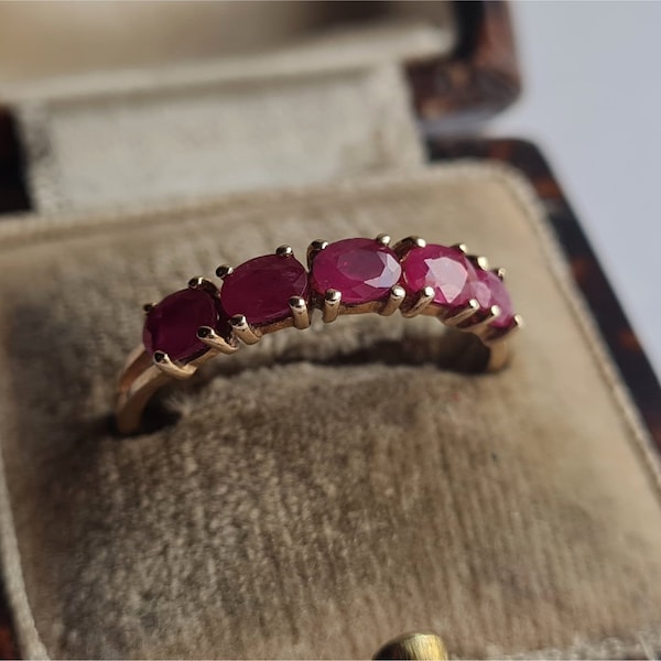 Ruby Eternity Ring - Etsy