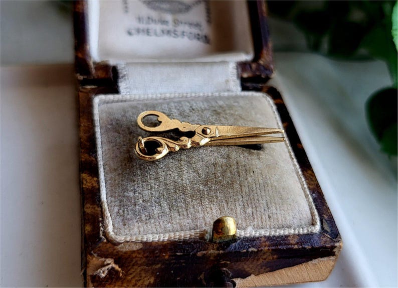 RARE Vintage 9ct Gold Scissors Charm / Vintage 9ct Gold Comb Charm ...
