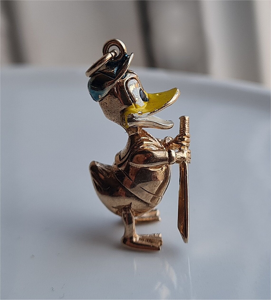 VERY RARE Vintage 9ct Gold Donald Duck With Baseball Bat Charm ...
